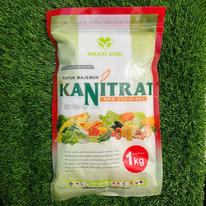 Jual PUPUK MAJEMUK KNO3 KANITRAT 1 KG NPK (12-0-44) KNO PUTIH KRISTAL ...