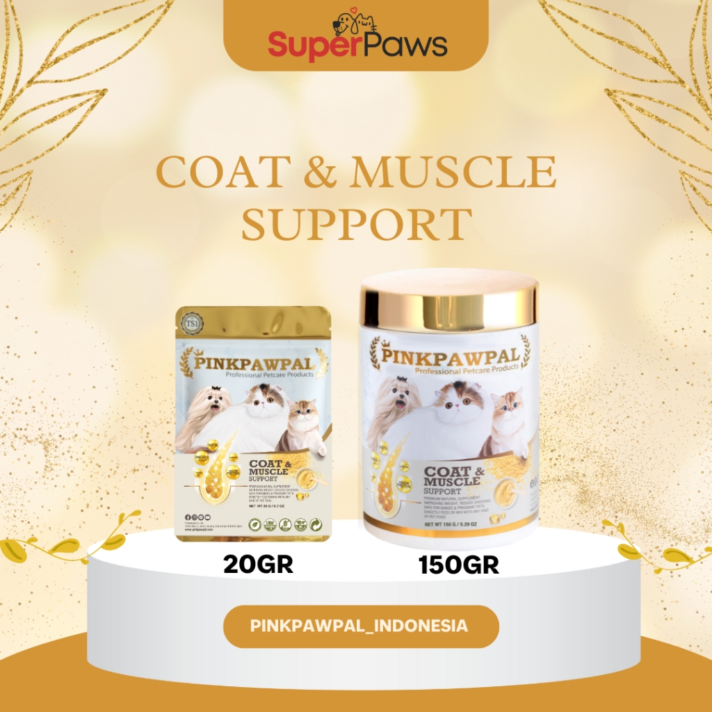 Jual PINKPAWPAL Coat & Muscles supplement bulu berat badan otot vitamin ...