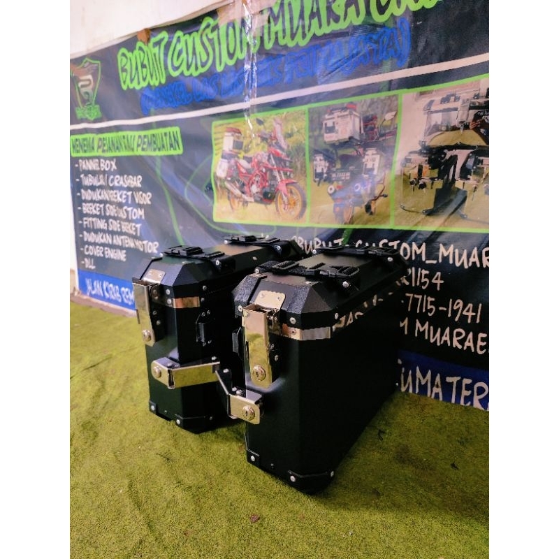 Jual Side box pannier 22L ALUMINIUM & galvanis, pannier bubut custom ...