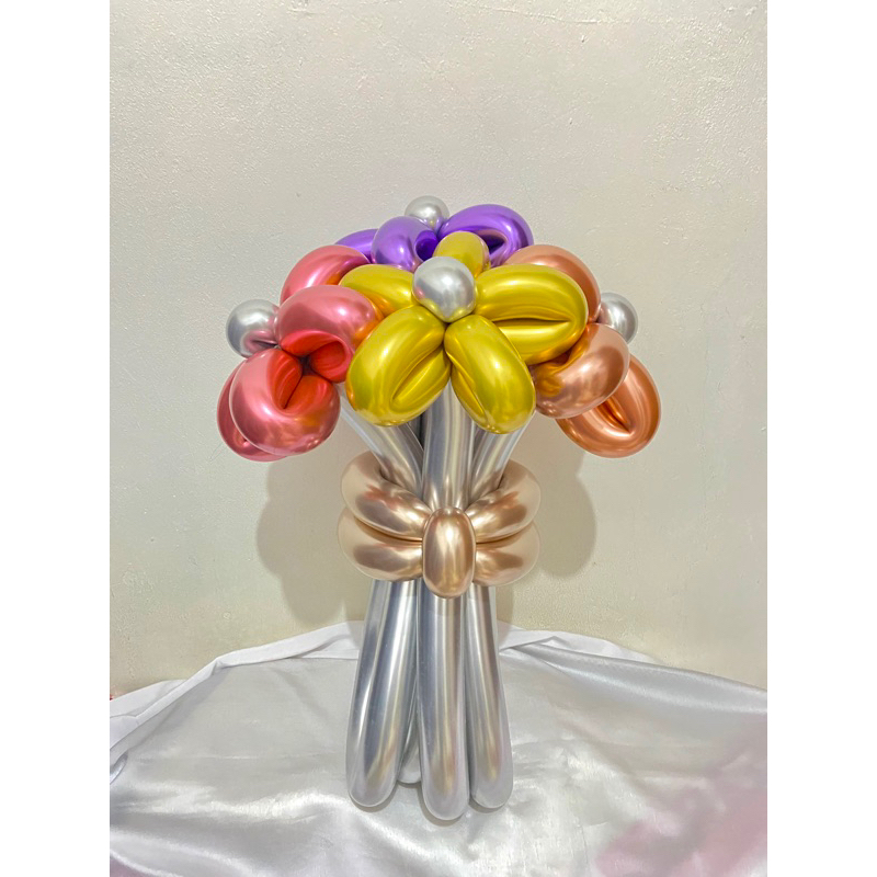 Jual buket bunga balon 4 tangkai pendek bisa req warna | Shopee Indonesia