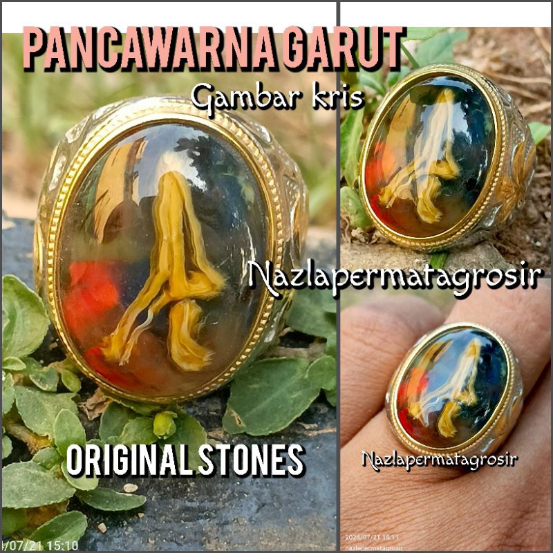Jual Batu pancawarna edong garut gambar kris original stones | Shopee ...