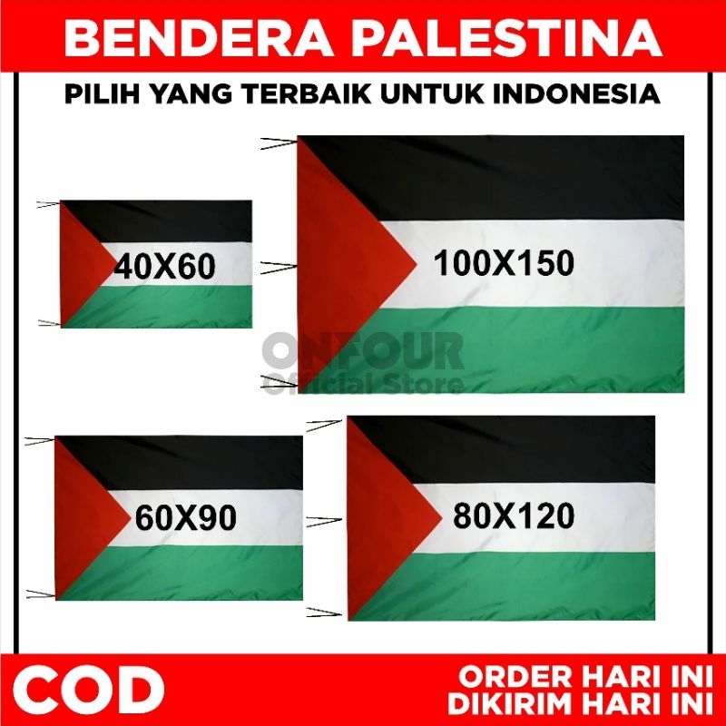 Jual ONFOUR - BENDERA PALESTINA BAHAN SATIN | Shopee Indonesia