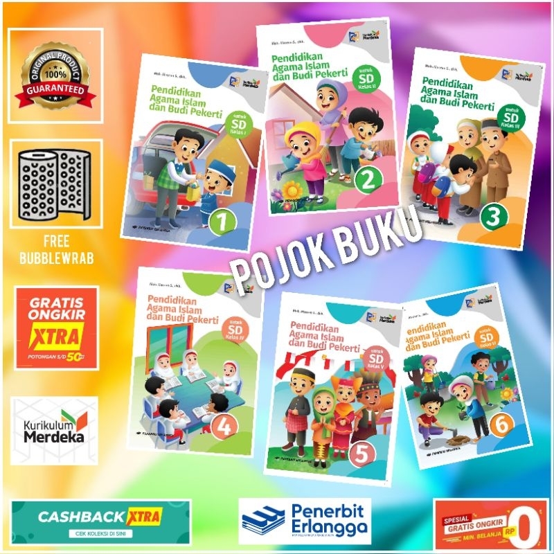 Jual Buku PEND. AGAMA ISLAM & BUDI PEKERTI SD Kelas 1 2 3 4 5 6 KM Merdeka Erlangga | Shopee ...