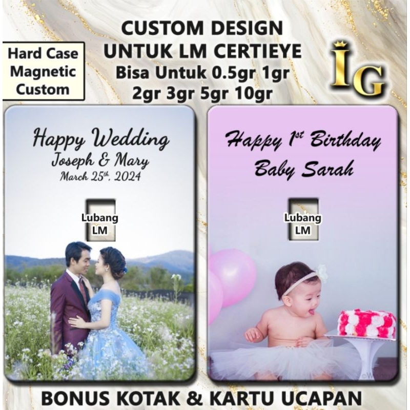 Jual iG Custom Design Untuk LM Logam Mulia Emas 0.5gr 1gr 2gr 3gr 5gr ...