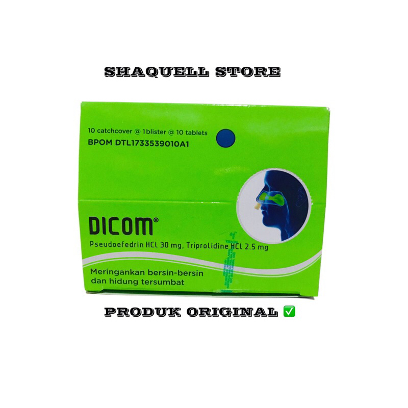 Jual Dicom 1 Box Isi 10 Strip Obat Flu / Pilek / Bersin Bersin | Shopee ...