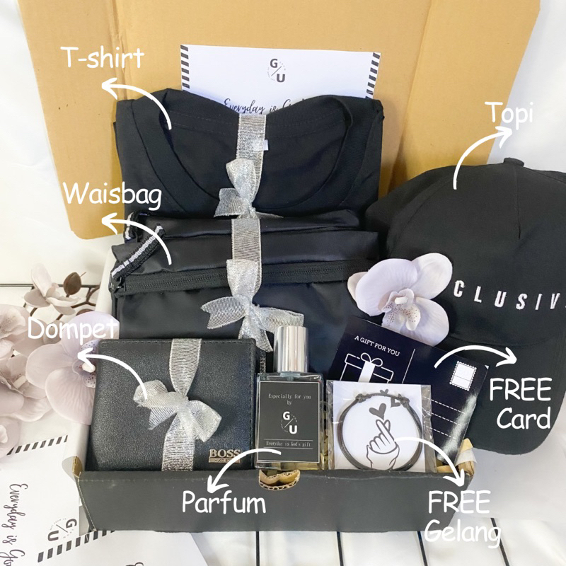 Jual MAN GIFTBOX AESTHETIC/KADO COWOK EXCLUSIVE/BIRTHDAY/ANNIVERSARY ...
