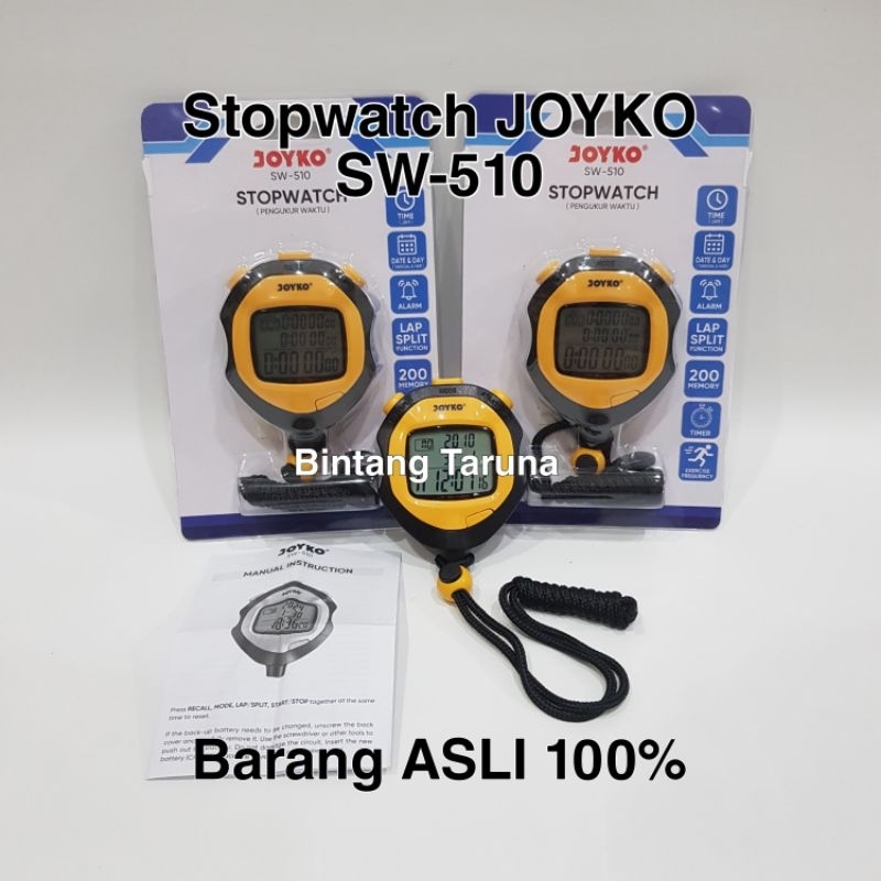 Jual Stopwach Joyko SW-510 Stopwatch Joyko SW510 Stopwatch Memory 200lap Joyko SW 510 | Shopee ...