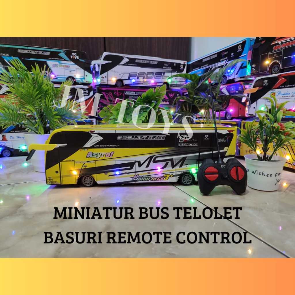 Jual MINIATUR BUS MAUDI TELOLET BASURI REMOT CONTROL | Shopee Indonesia