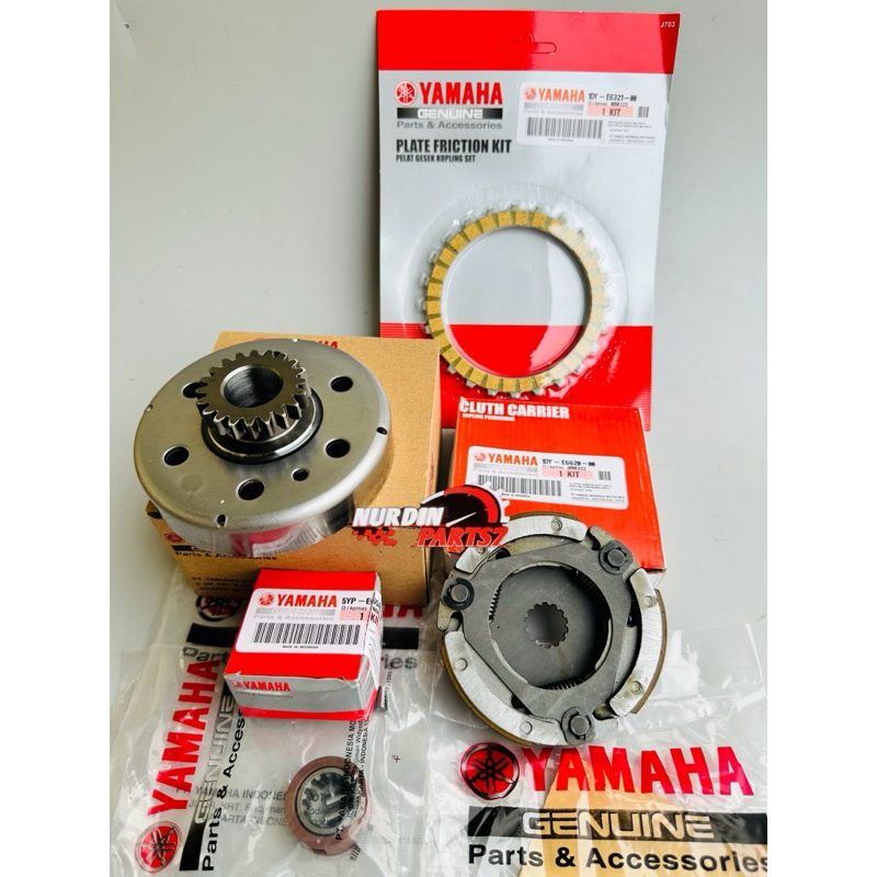 Jual Paket Mangkok 20T + Kampas Ganda Assy + Cage + Plat kopling Yamaha Jupiter Z1 & Force Fi ...