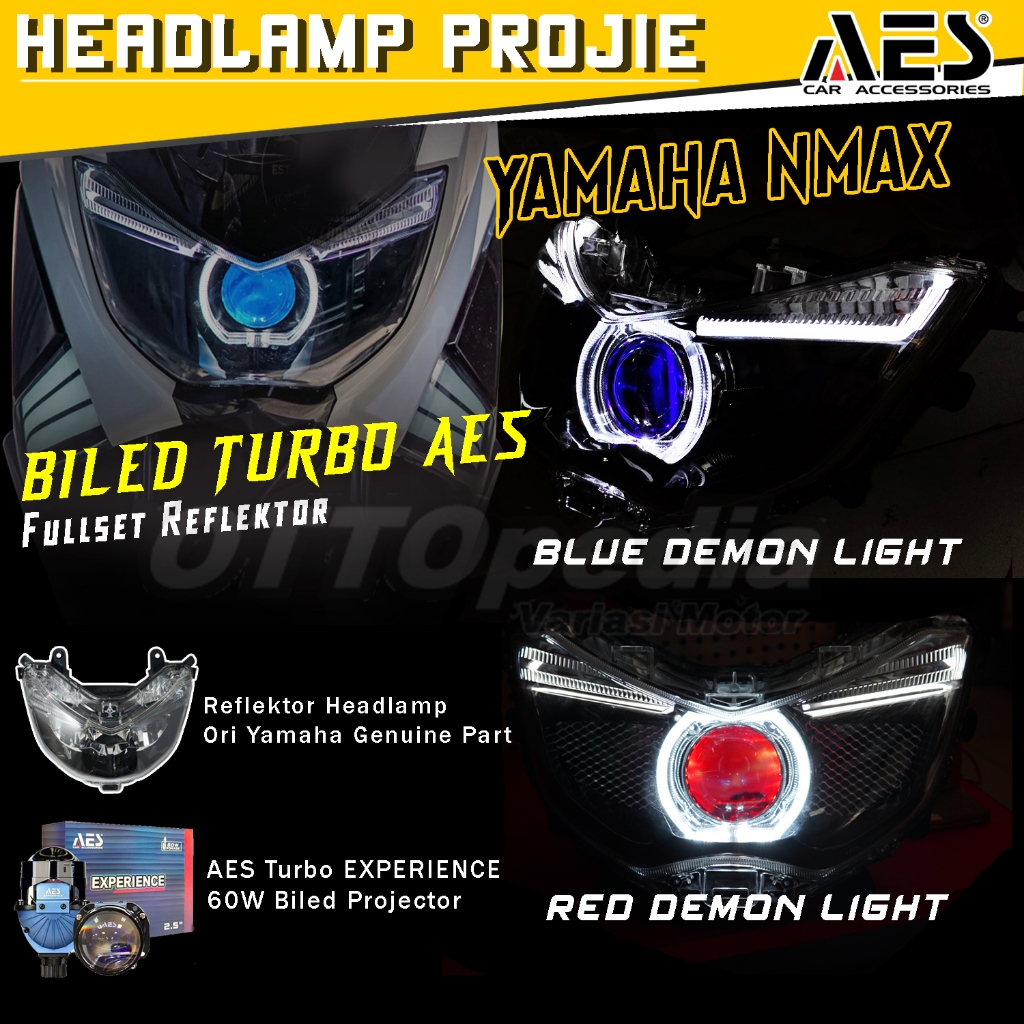 Jual Headlamp Projie BiLED AES Ori Lampu Depan Komplit Pnp Yamaha NMAX ...