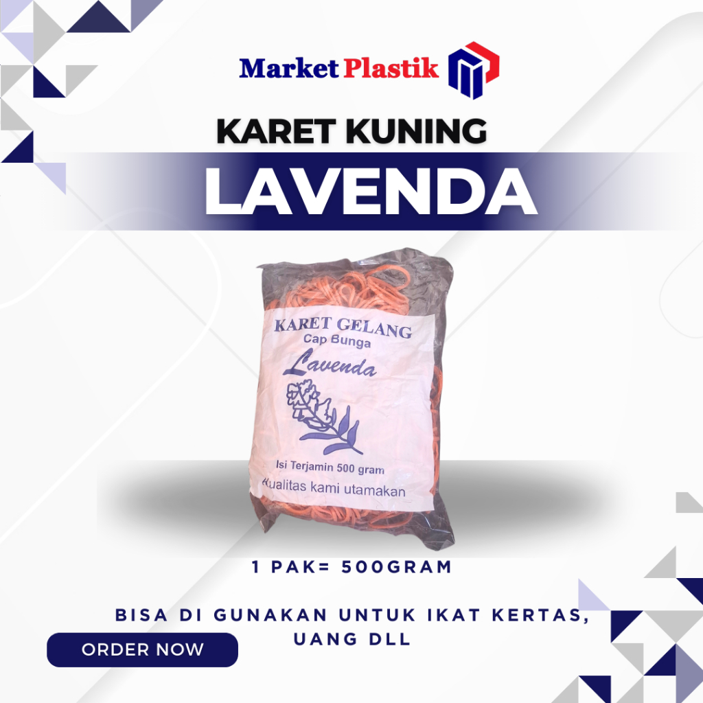Jual Karet Gelang Kuning/Karet Kuning 500gram/Karet Kuning Lavenda 500gr | Shopee Indonesia
