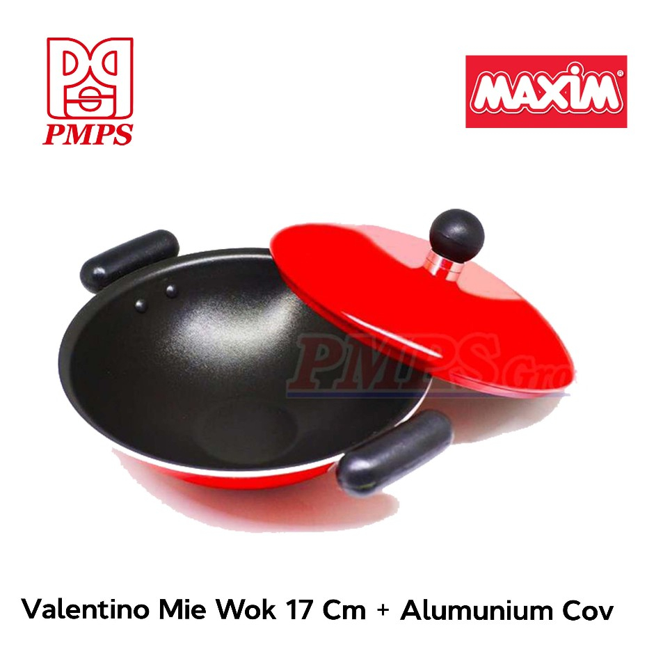 Jual Maxim Valentino Mie Wok 17 Cm + Alumunium Cov | Shopee Indonesia