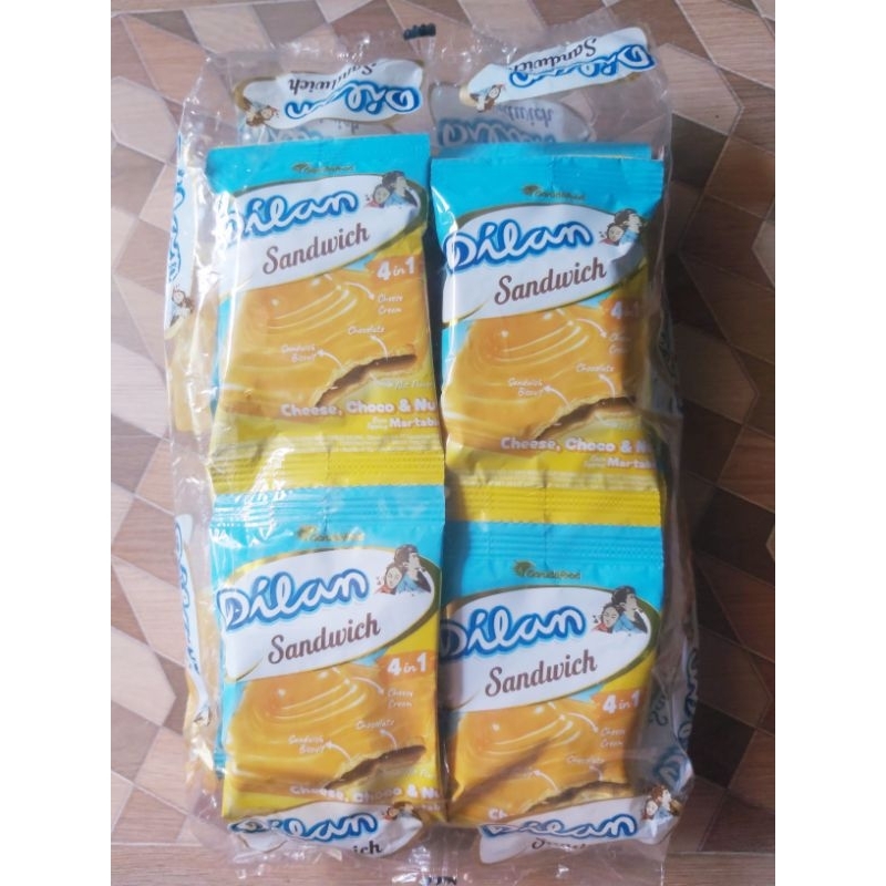 Jual [1 PACK] Dilan Sandwich Cheese, Choco & Nut Rasa Martabak Isi 20 x ...