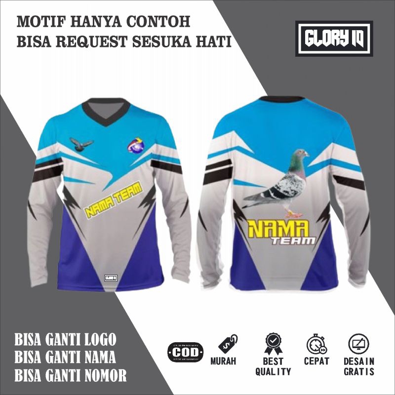Jual JERSEY MERPATI CUSTOM DESAIN FULL PRINTING | Shopee Indonesia