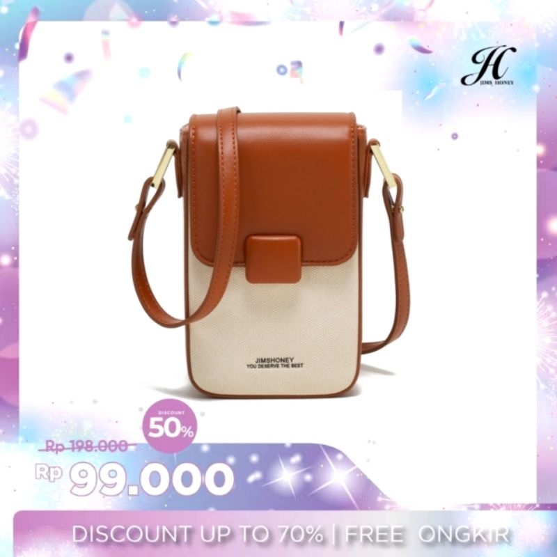 Jual MINA MINI BAG JIMS HONEY TAS HAPE TWO TONE SIMPEL MURAH EXSKLUSIF ...
