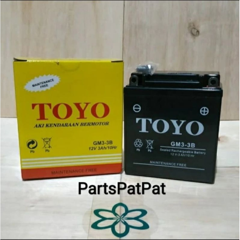 Jual AKI GM3-3B MF KERING AKI TOYO GM33B MF ACCU TOYO RXK RX-KING NINJA | Shopee Indonesia