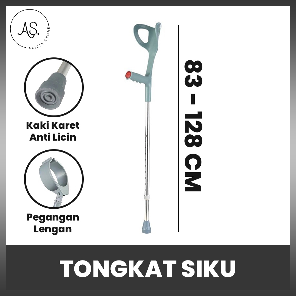 Jual AS Tongkat Siku Elbow Cane Alat Bantu Jalan Pincang Bisa Atur ...