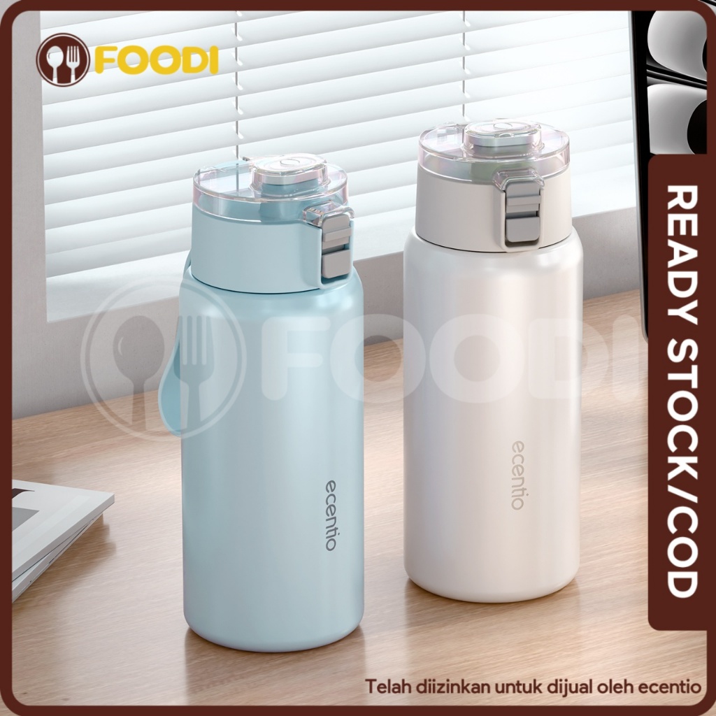 Jual ecentio &FOODI tumbler minum stainless 450ml portable termos ...