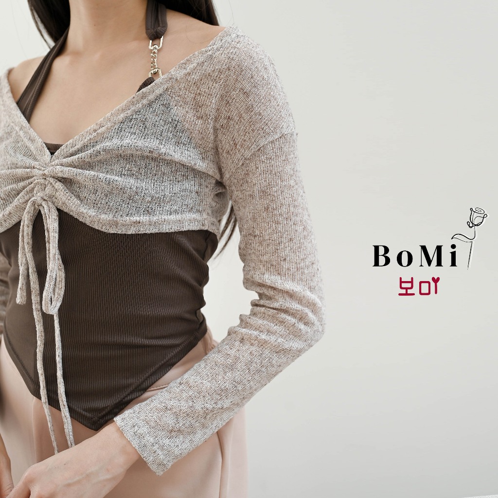 Jual BOMI - DALMI One Set Korean Atasan Off Shoulder Lengan Panjang ...