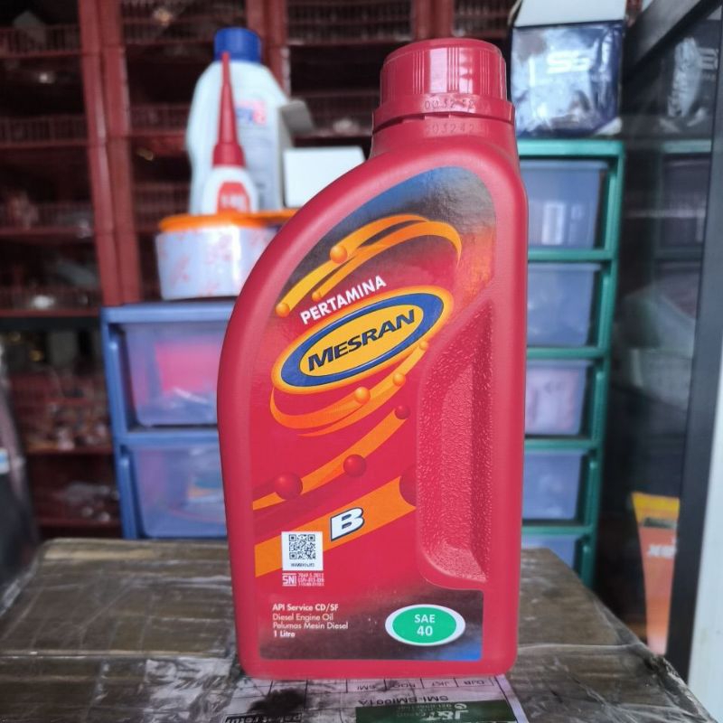 Jual oli Pertamina Mesran B SAE 40 isi 1 liter untuk diesel/solar ...