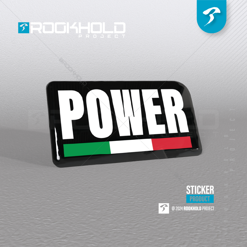 Jual Stiker Emblem | Stiker Timbul POWER with Italian Flag | Shopee ...