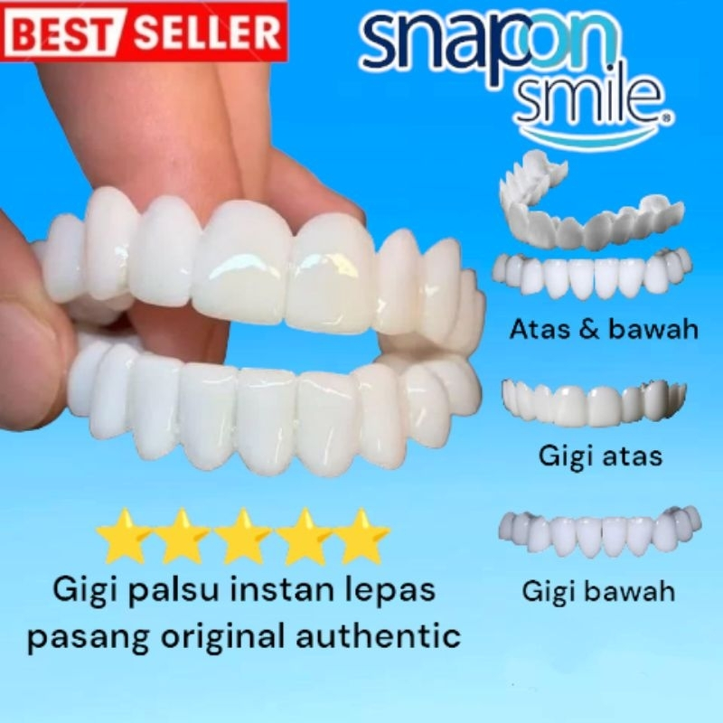 Jual Snap On Smile Gigi Palsu 1 Set Atas Bawah - Gigi Palsu Silikon ...