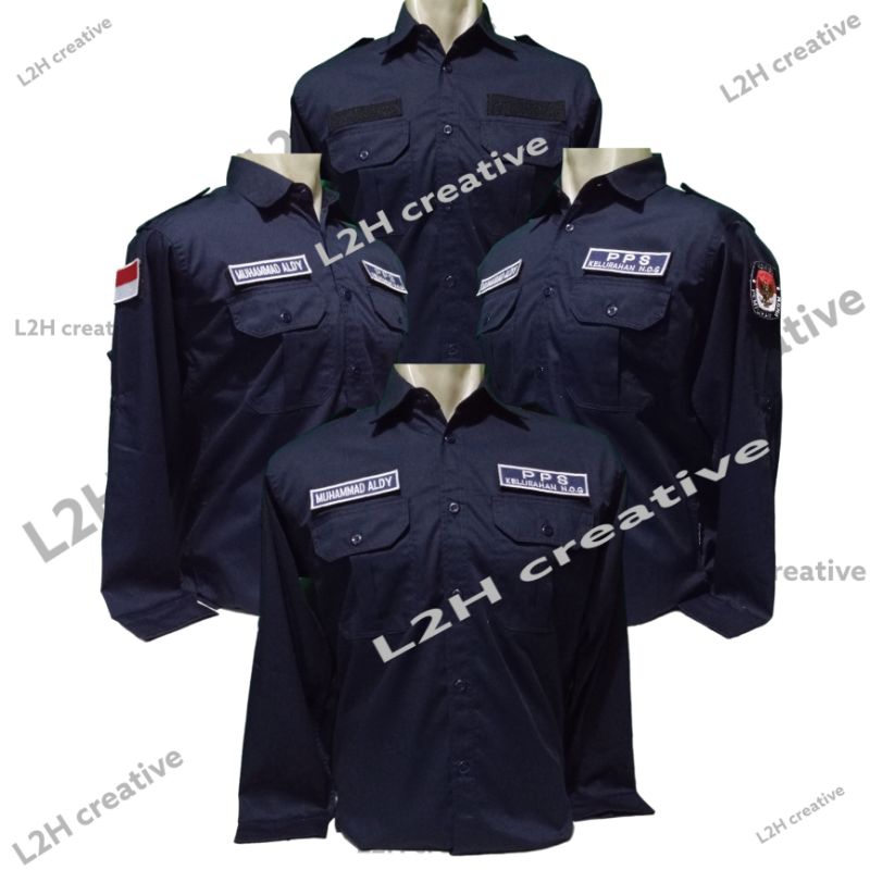 Jual baju seragam KPPS PPS PPK KPU model nama logo pake perekat ...