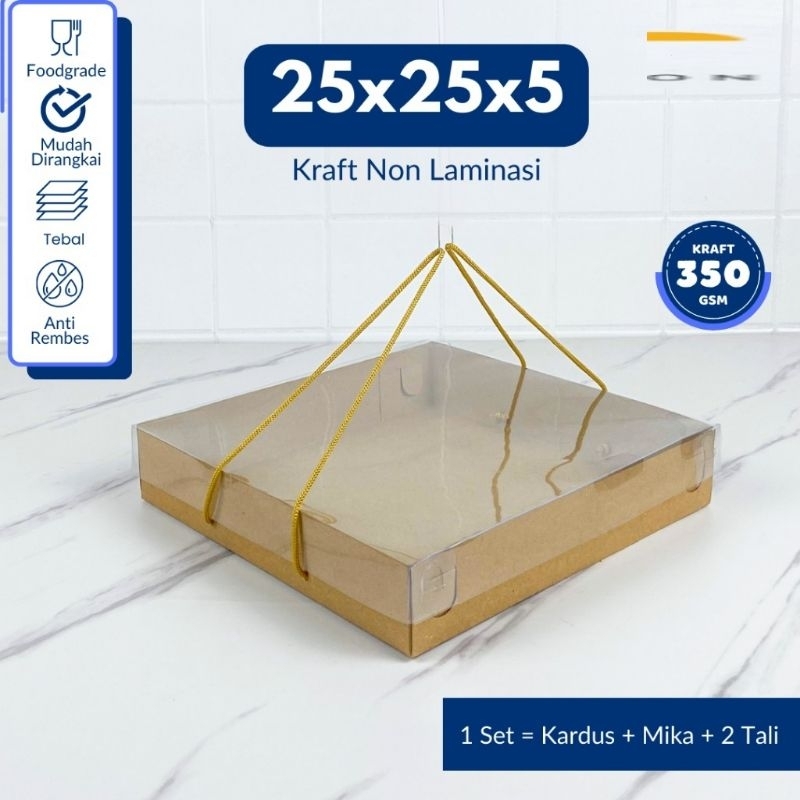 Jual e-Flute Kardus Kemasan Parcel Box Mika Tali, Roti, Cake, Puding ...