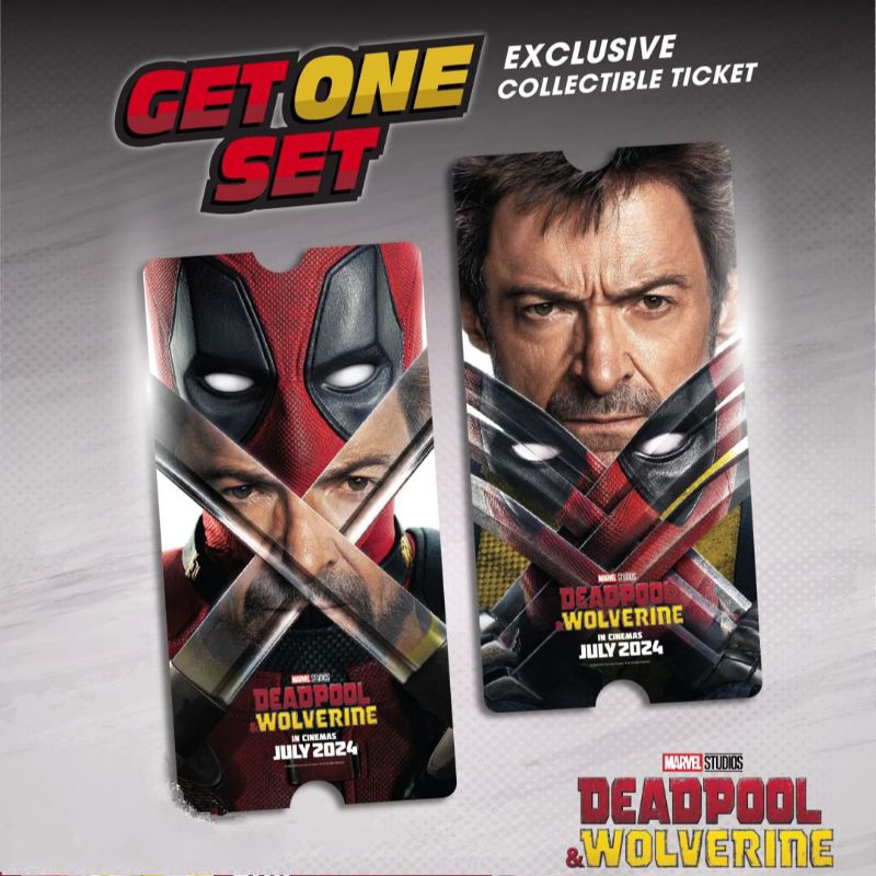 Jual Deadpool & Wolverine Exclusive Collectible Ticket Set CGV ...