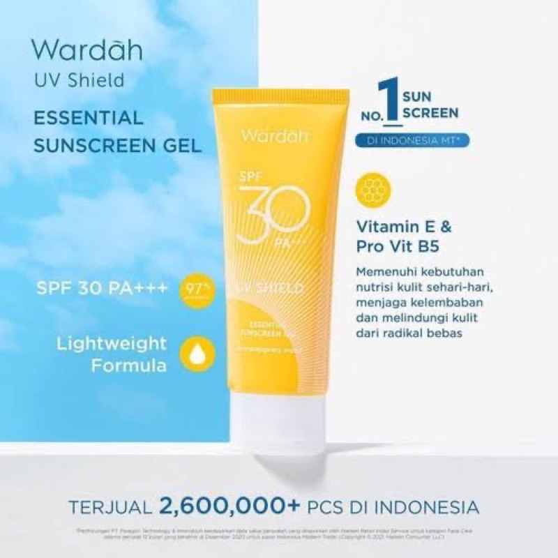 Jual WARDAH UV SHIELD ESSENTIAL SUNSCREEN GEL SPF 35 - 40ML (KEMASAN ...