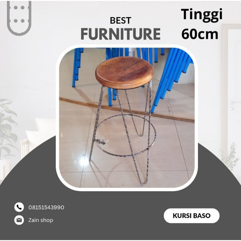 Jual kursi baso murah,kursi besi kokoh,kursi caffe,kursi bar | Shopee ...