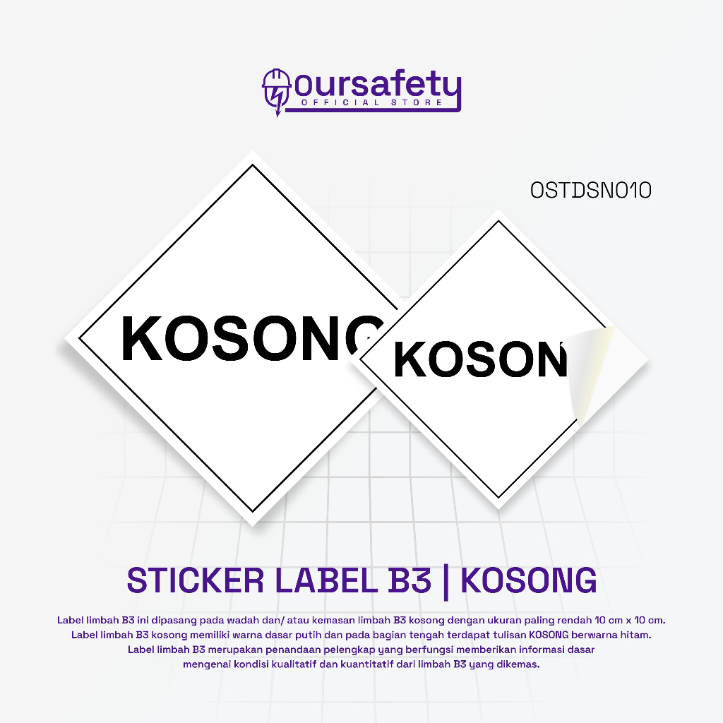Jual Stiker B3 - Kosong - Label Keamanan Bahan Berbahaya | Shopee Indonesia