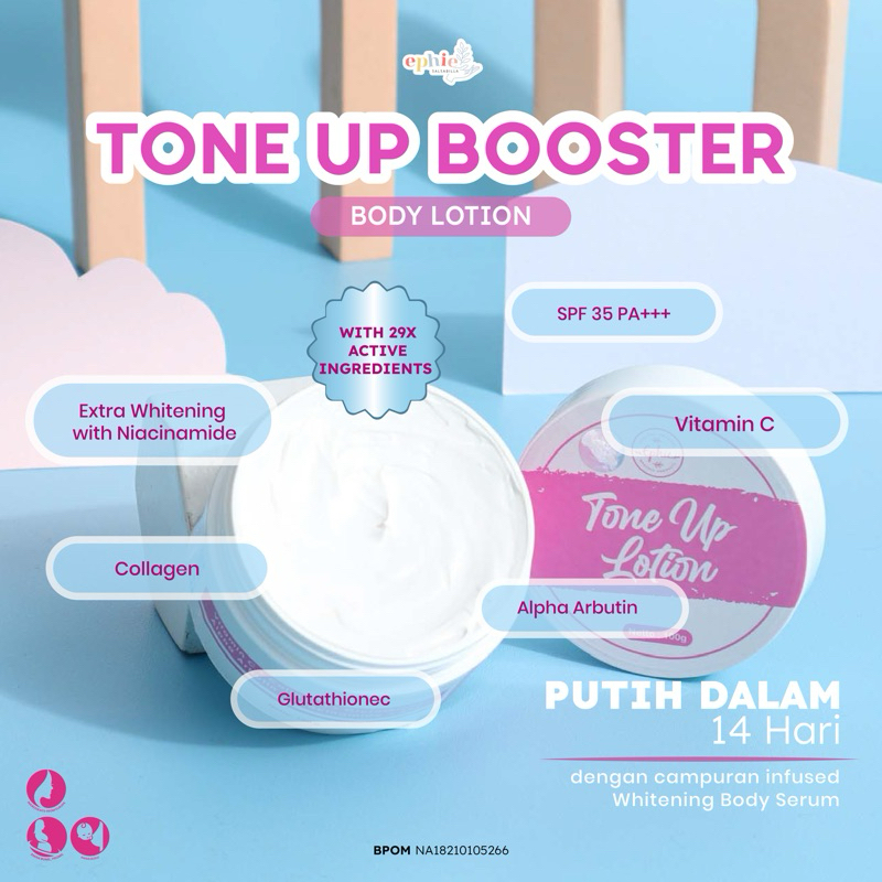 Jual BUY 1 GET 1 EPHIE Tone Up Booster Lotion Intense Whitening 29x ...