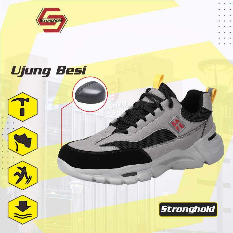 Jual [Diskon] Sepatu Safety Sport New Original By Guyisa Grey Black ...