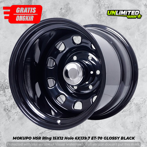 Jual velg besi daytona lebar 12 inch untuk mobil pajero fortuner pcd 6X139 hsr mokupo r15 ...