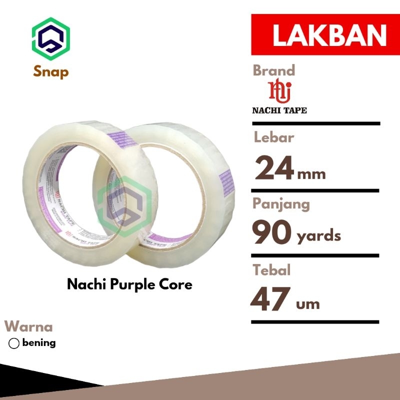 Jual Selotip Isolasi Solasi 24 mm x 90 Yards Nachi | Shopee Indonesia