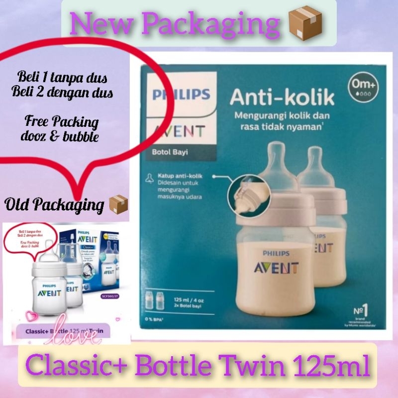 Jual Philips Avent Classic bottle 125ml 260ml Satuan botol susu baru ...