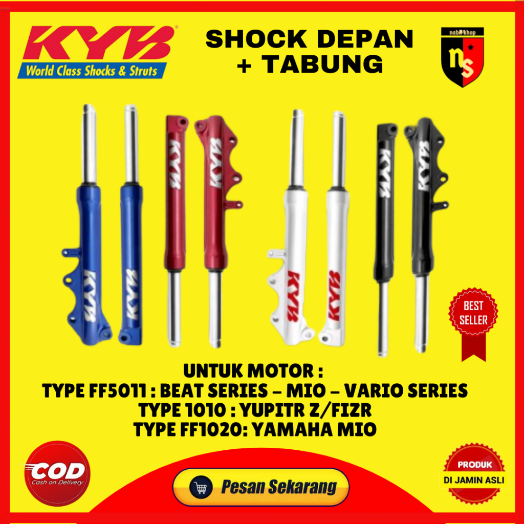 Jual KYB ShockBreaker Depan KAYABA ZETO Front Fork Yamaha MIO Jupiter Z KYOS-FF1010 / FF1020 ...
