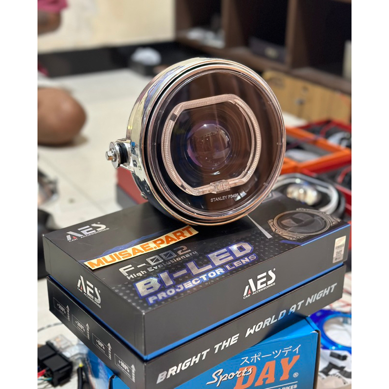 Jual LAMPU DEPAN NINJA SS SET BILED AES F002 DEVIL DEMON EYE RGB ...