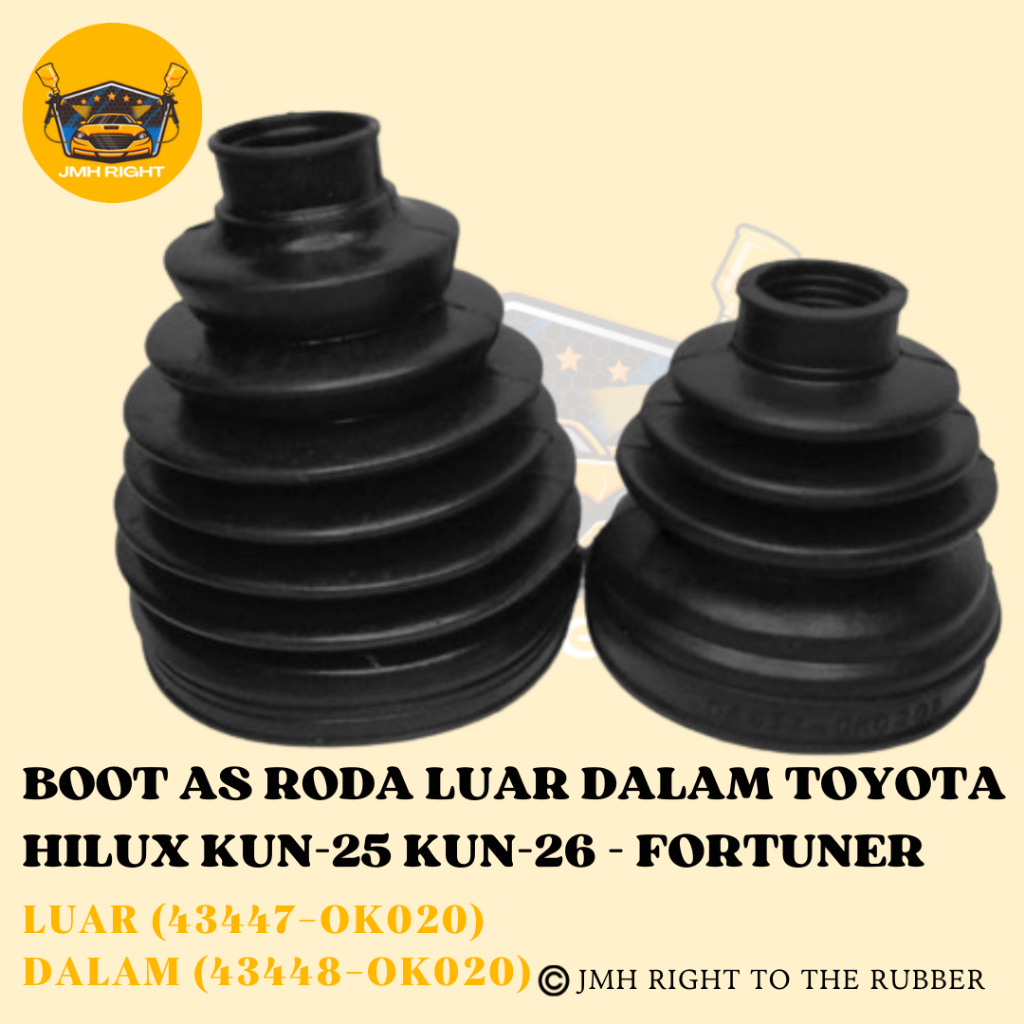 Jual Karet Boot As Roda CV Joint Luar - Dalam Mobil Toyota Fortuner ...