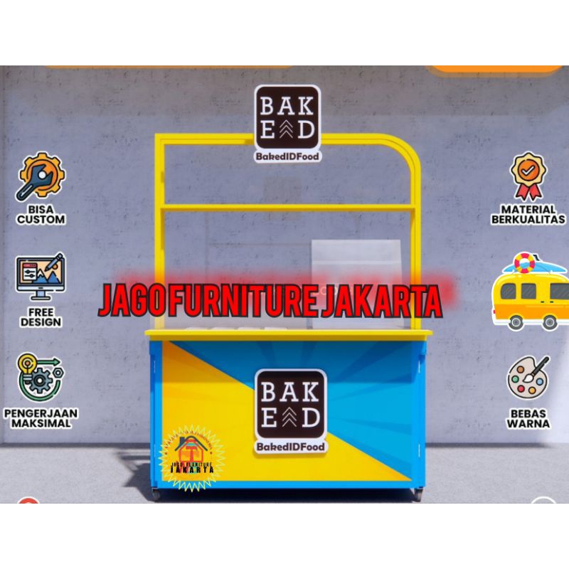 Jual mini booth/mini bar/ gerobak bagus cocok untuk bazar | Shopee ...