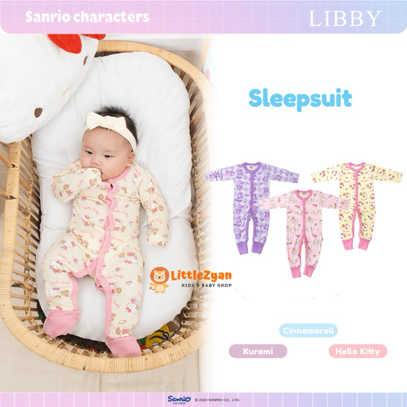 Jual Littlezyan - LIBBY Sanrio Premium Baju Tidur Bayi Sleepsuit Bayi Perempuan Kuromi ...