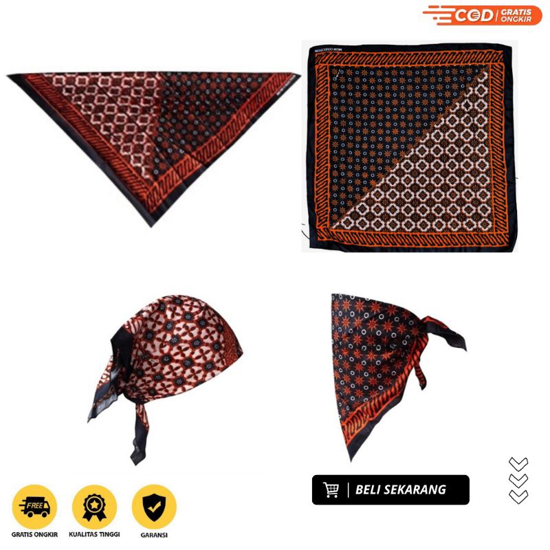 Jual COD Slayer Batik Scarf Bandana Masker kain iket batik segi empat ...