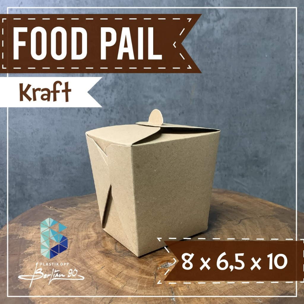 Jual Food Pail Size S,M,L ISI 50 PCS / Paper Rice Box Lunch Box Kertas ...