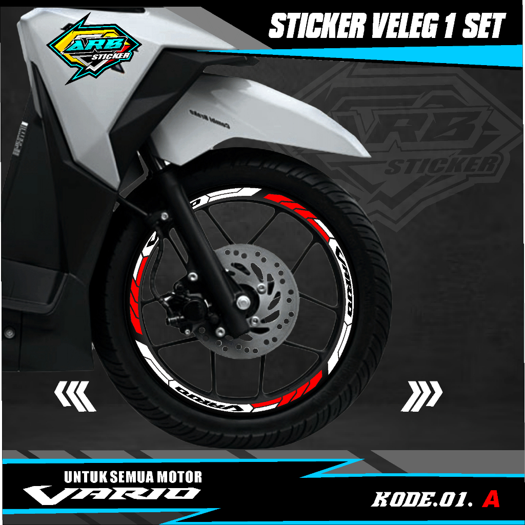 Jual Cutting Sticker velg vario 125 150 160 - Aksesoris Motor Stiker Lis Velg ALL vario ...