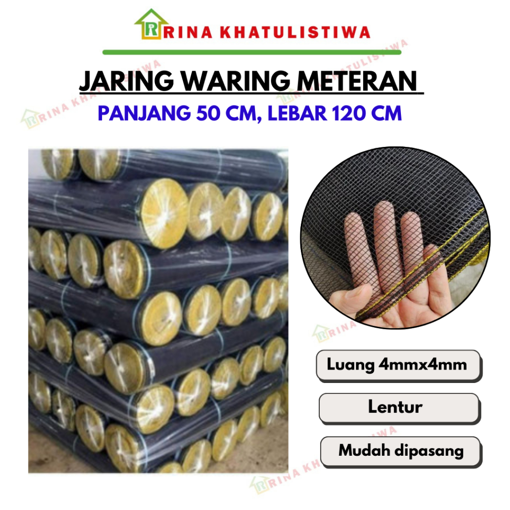 Jual Waring meteran 120cm x 50cm | Jaring waring | Waring Hitam meteran ...