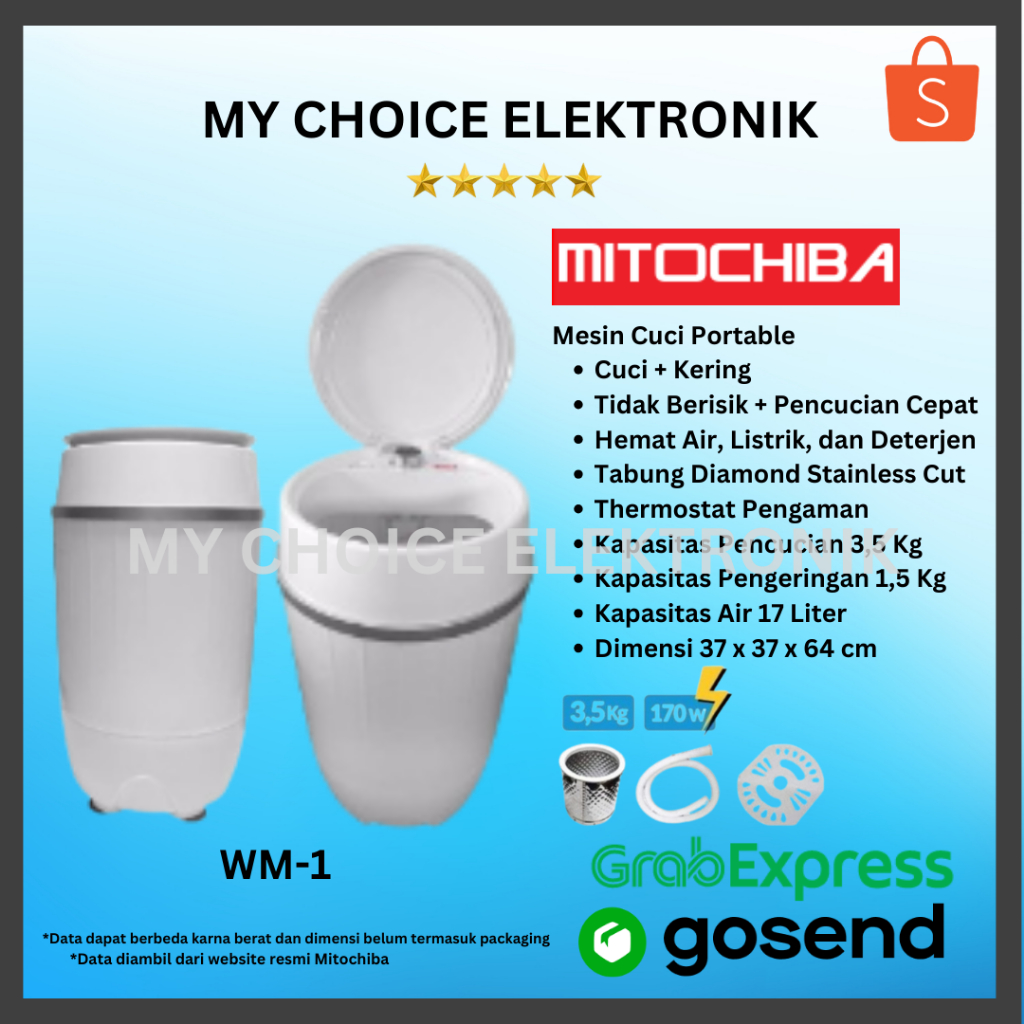 Jual MITO WM1 Mesin Cuci mini Portable 3.5 Kg - MITO WM-1 Portable 3 ...