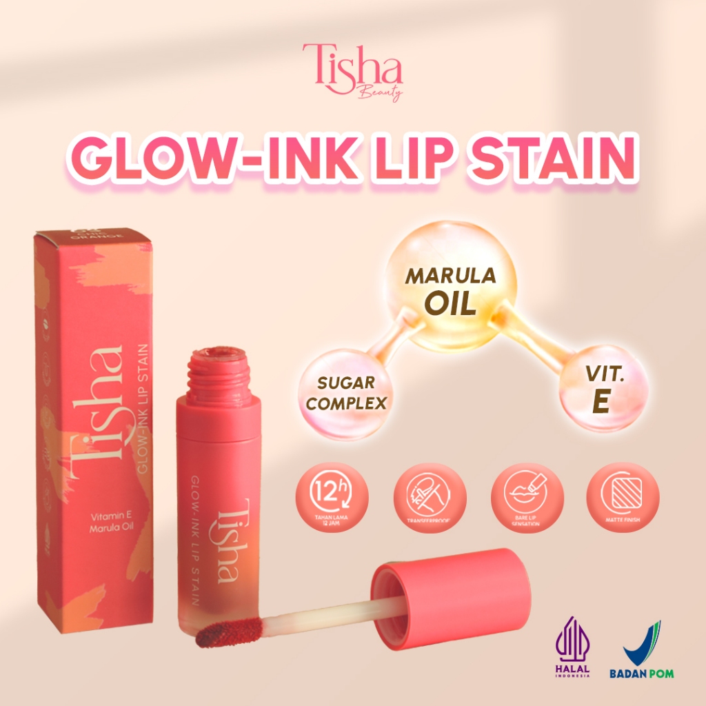 Jual Tisha Beauty Glow-ink Lip Stain Lip Tint - 05 Lovely Peach ...