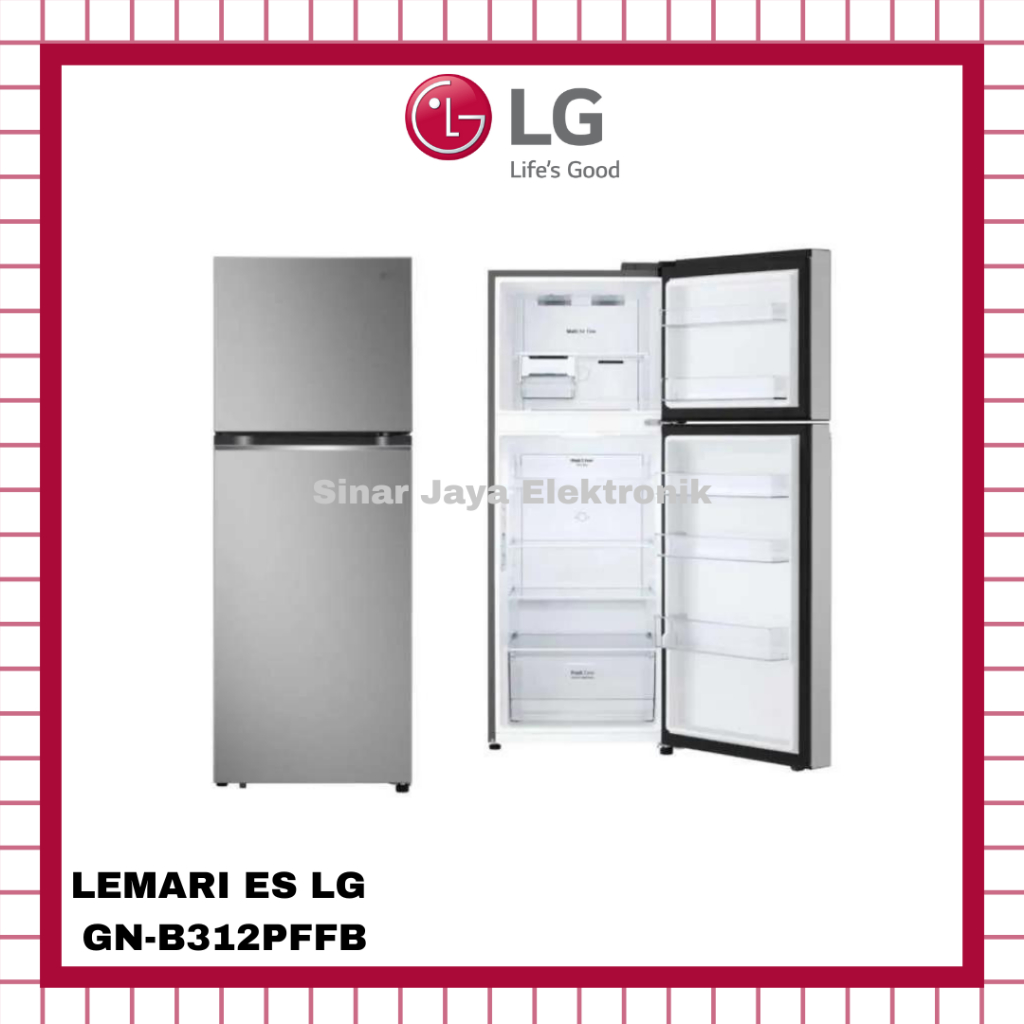 Jual LEMARI ES LG 2 PINTU GN-B312PFFB 315 LITER INVERTER | Shopee Indonesia