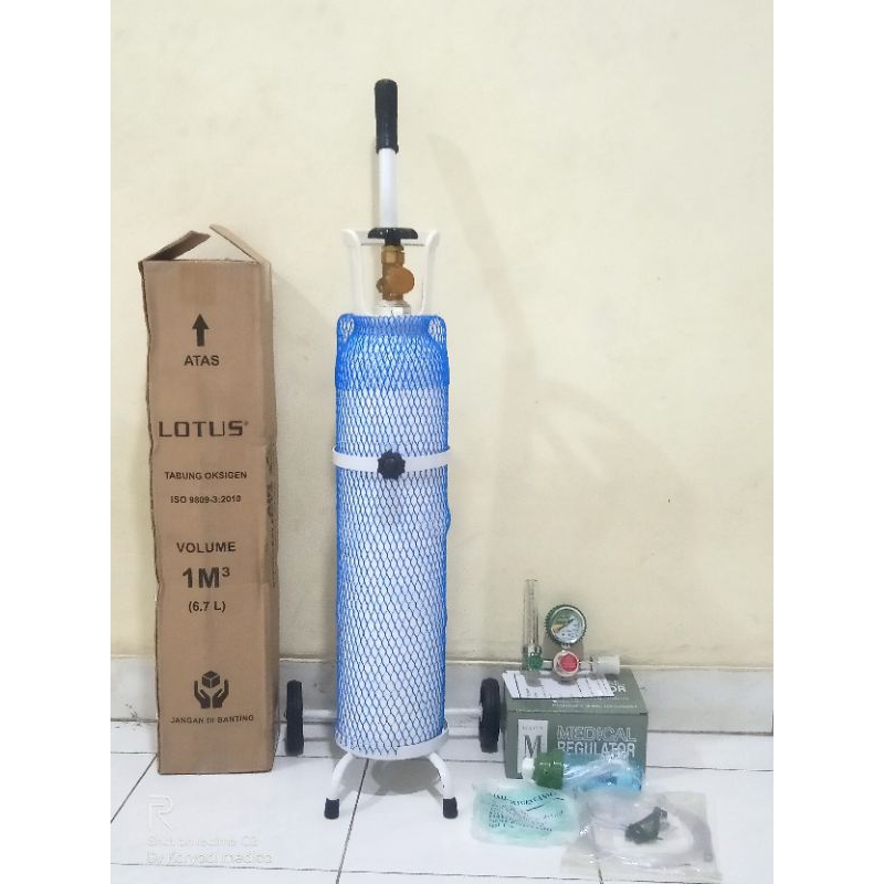 Jual Tabung oksigen 1m3 lengkap / Tabung oksigen kumplit siap pake ...